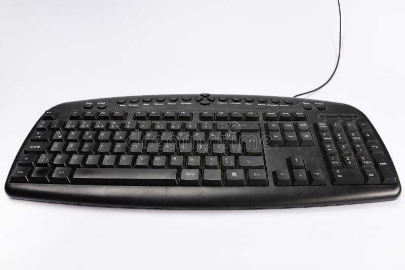 Old Computer Keyboard Isolated on White Stock Photo - Image of isolated ...