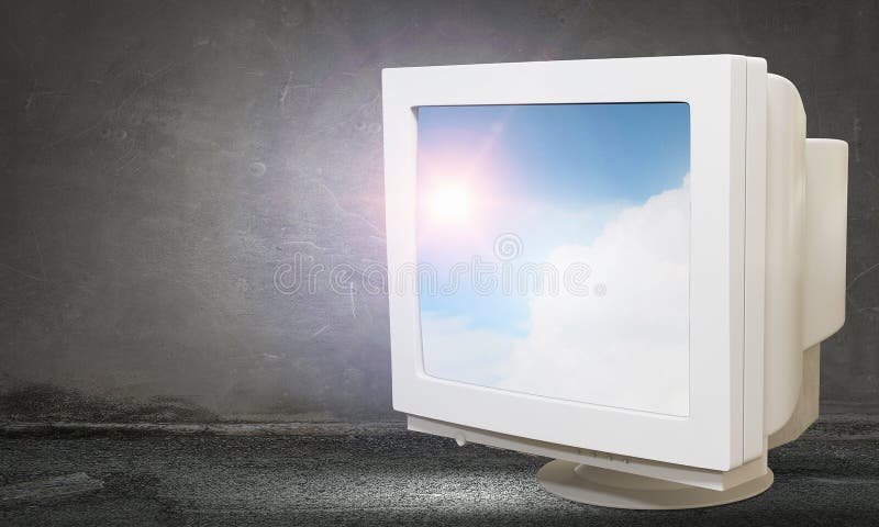 Old Computer Monitor. Mixed Media Stock Image - Image of full, vintage ...