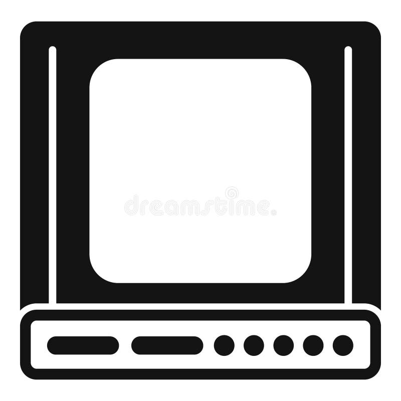 Old Computer Monitor Showing Blank Screen with Buttons Stock ...