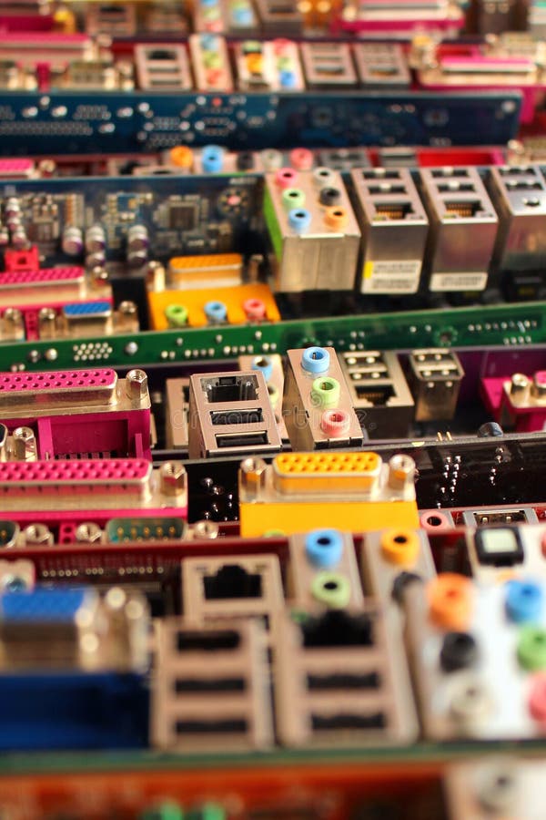 Old Computer Motherboards. Piles of Obsolete Hardware and Electronic ...