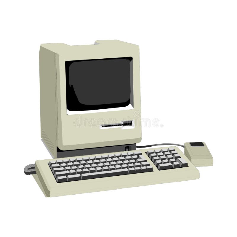 Old computer stock vector. Illustration of cartoon, computer - 259442405