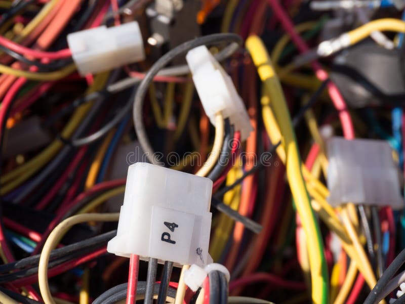 Old Computer Parts, Jacks in Close Up Stock Photo - Image of ...