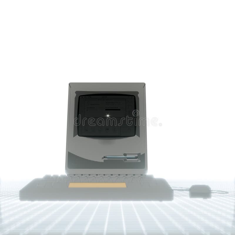 Old Computer Retro Technology Stock Illustration - Illustration of ...