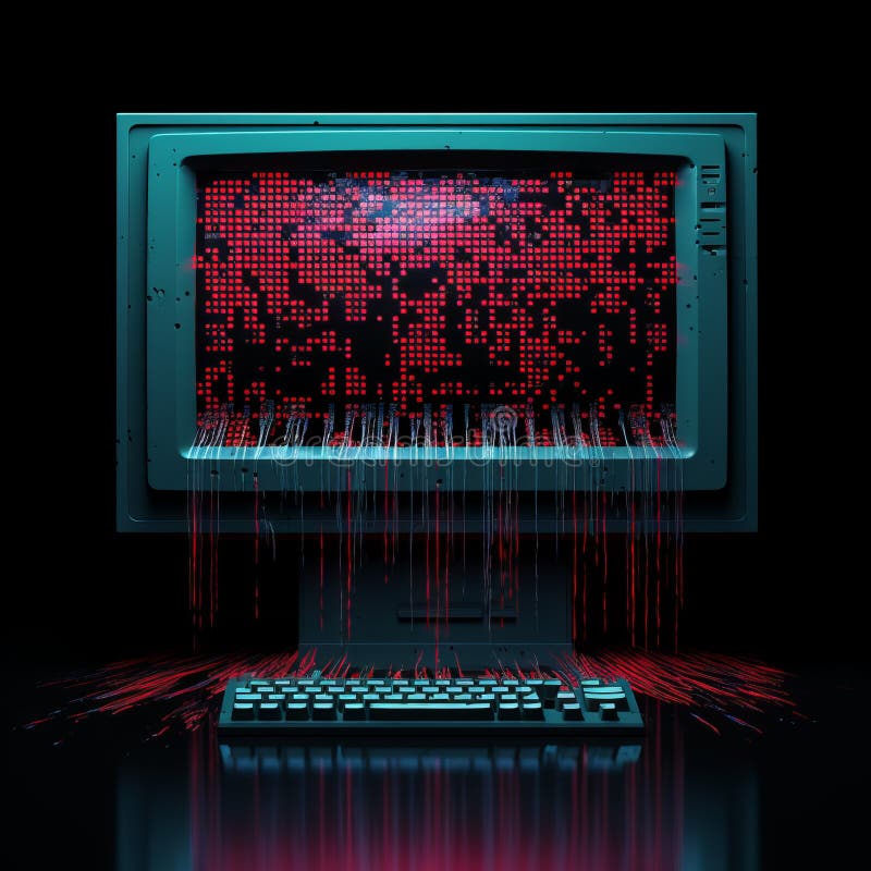 A Computer Keyboard with Blood Splattered on it Stock Illustration ...