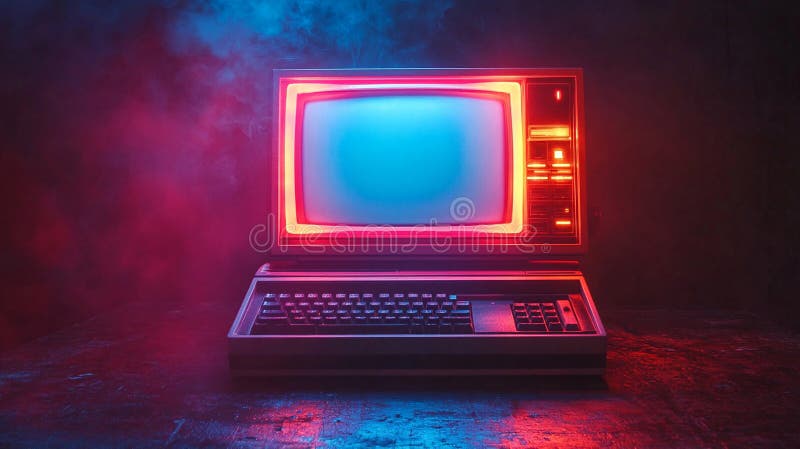 An Old Computer, Similar To Models from the 80s or Early 90s. Stock ...