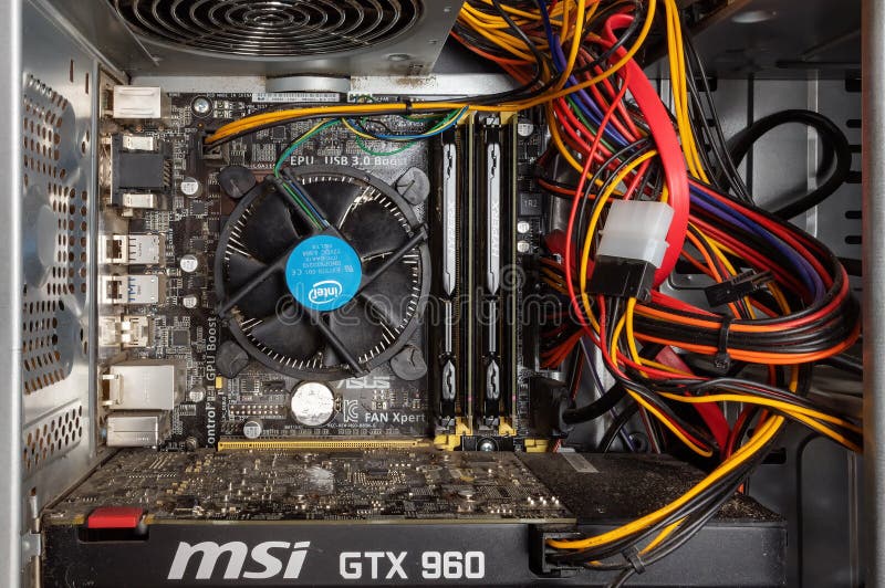 Old Computer System Equipment with Dust Inside Editorial Photography ...