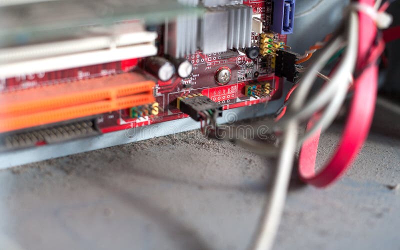 Old Computer System Unit with Dust and Spiderweb Inside Stock Image ...