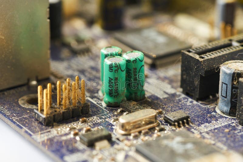 Old Computer System Unit with Spiderweb and Dust Inside Stock Image ...