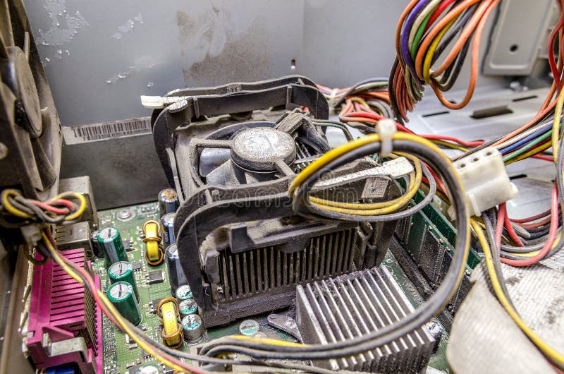 The dust inside computer stock photo. Image of equipment - 127174738