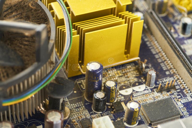 Old Computer System Unit with Spiderweb and Dust Inside Stock Photo ...