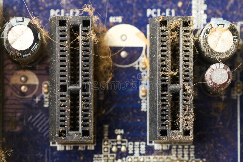 Old Computer System Unit with Spiderweb and Dust Inside Stock Image ...