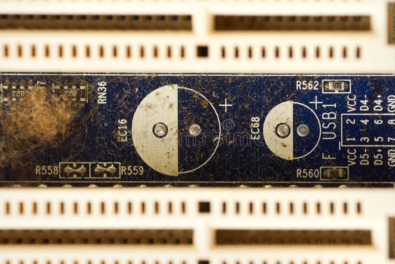 Old Computer System Unit with Spiderweb and Dust Inside Stock Image ...