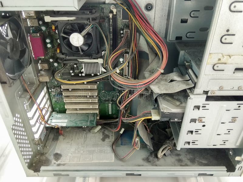 Old Computers in the Factory Stock Image - Image of technology, desktop ...