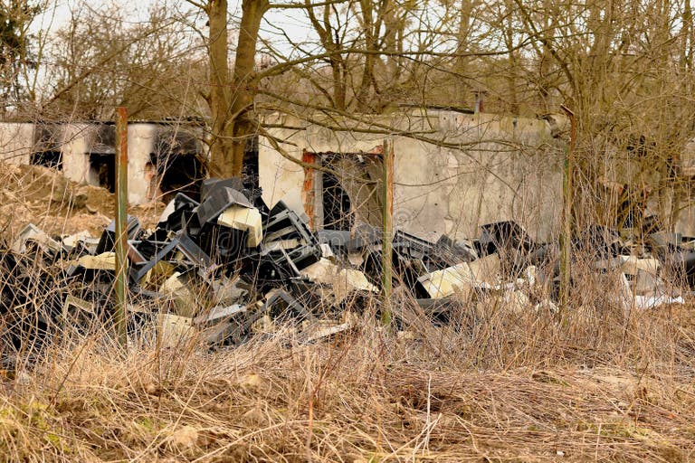 Old Computers and Monitors Abandoned in the Suburbs Editorial Stock ...
