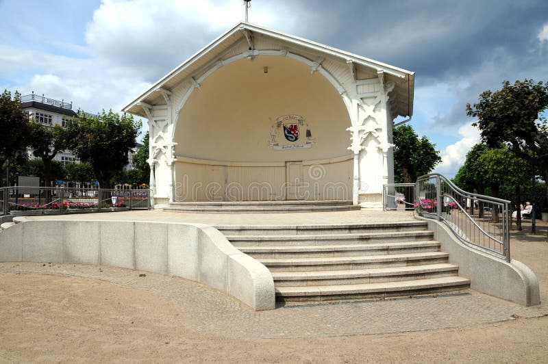 Ahlbeck Historic Concert Stage at the Seaside Stock Image - Image of ...
