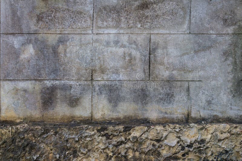 Old Concrete Block Wall Background and Texture Stock Image - Image of ...