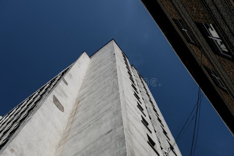 Old concrete building stock photo. Image of tower, concrete - 246070872