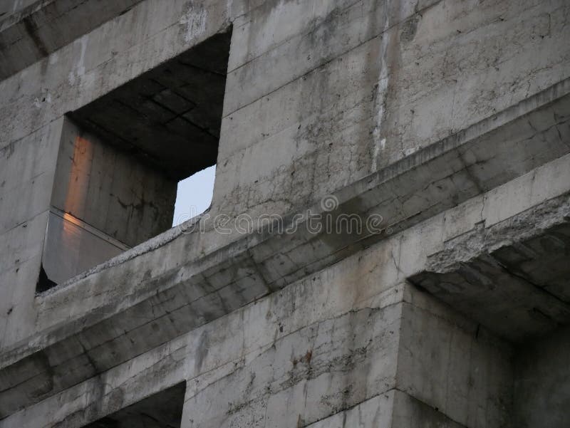 Old Concrete Building in Lorient, La Base, with Cracks Stock Photo ...