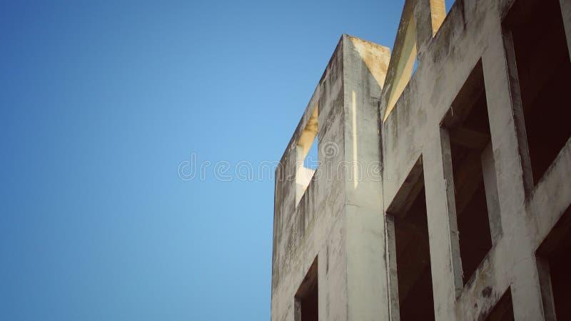 Old Concrete Building Structure on the Sky Background Stock Photo ...