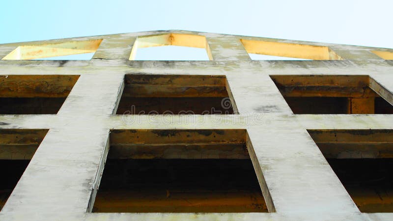 Old Concrete Building Structure on the Sky Background Stock Photo ...