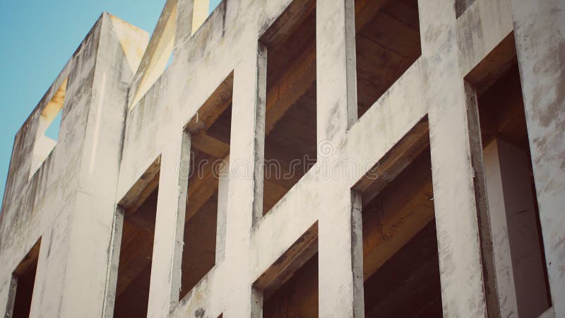 Old Concrete Building Structure on the Sky Background Stock Image ...