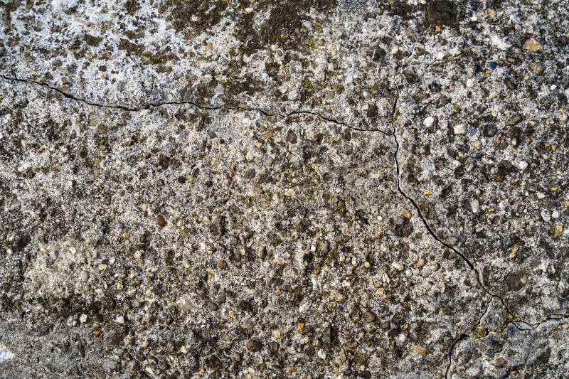 Old Concrete with Coarse Stone and Crack As Texture Stock Image - Image ...