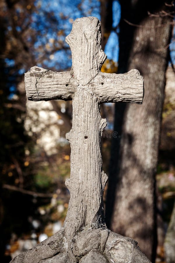 Old concrete cross stock photo. Image of faith, prayer - 103926324