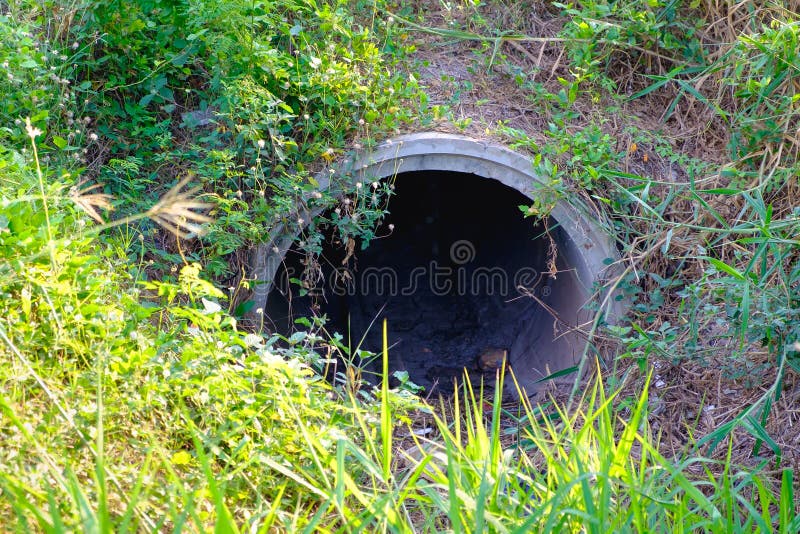 Old Concrete Drain Water Irrigation System. Stock Photo - Image of ...