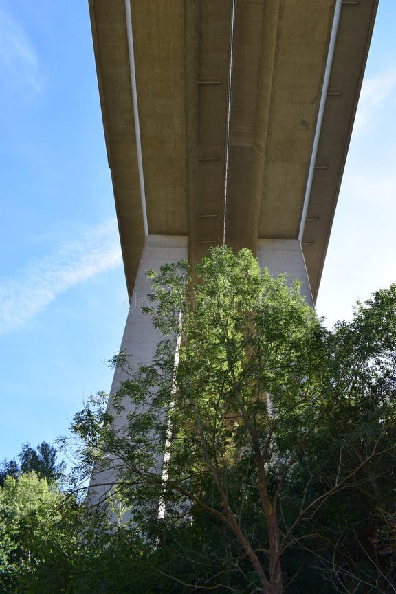 Old Concrete Highway Bridge in Germany Stock Image - Image of overhead ...