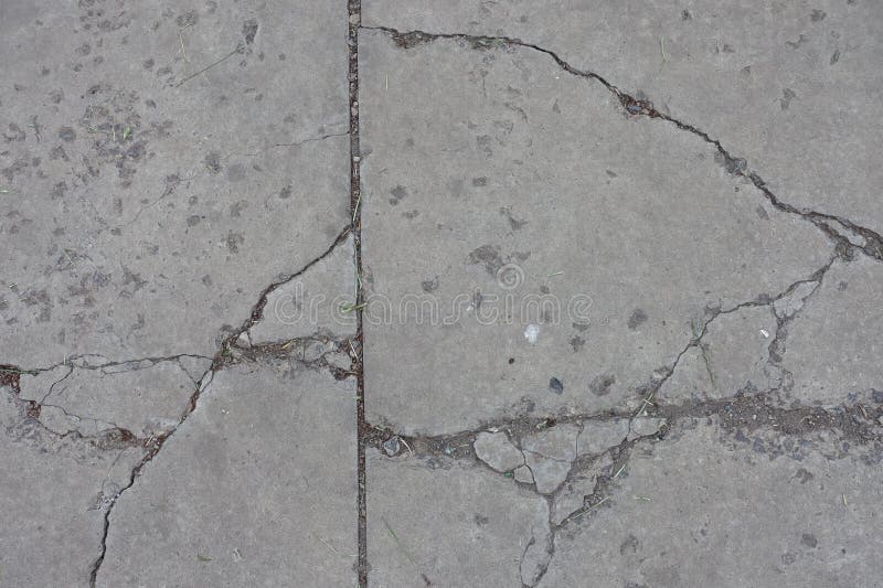 Old Concrete Slab with Numerous Cracks Stock Photo - Image of concrete ...