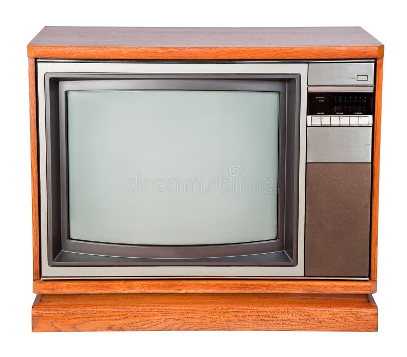Old Console Television stock image. Image of signal, analog - 13513099