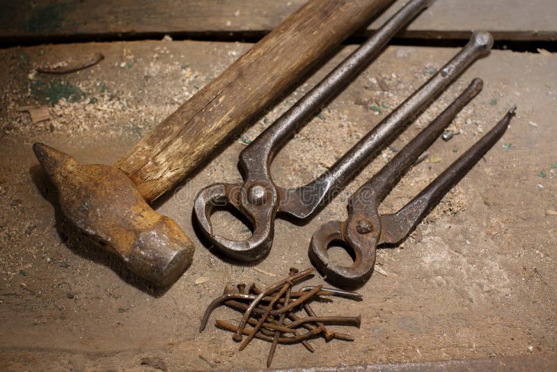 Old construction tools. stock photo. Image of renovation - 79637100