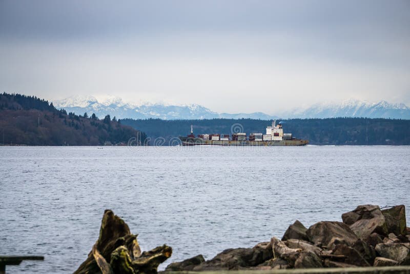 Old Container Ship 3 stock photo. Image of transport - 135371198