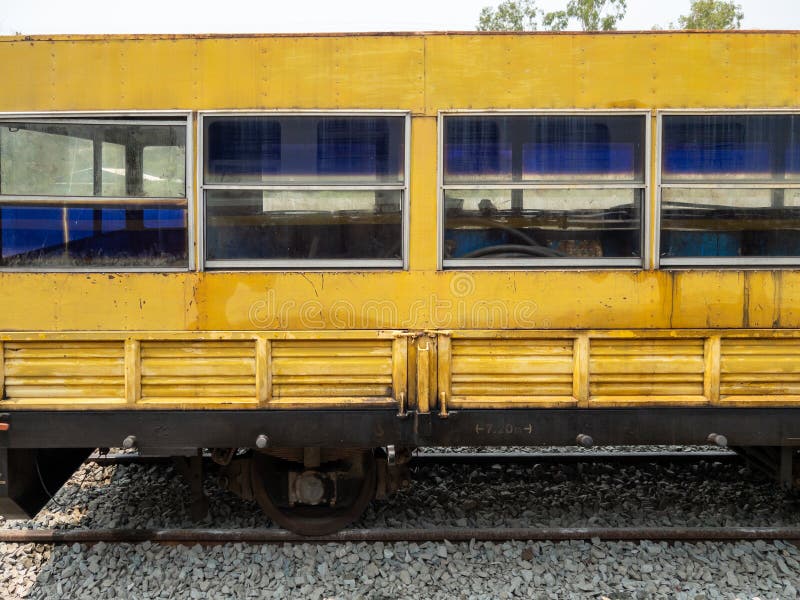 The old container train stock image. Image of equipment - 350760045