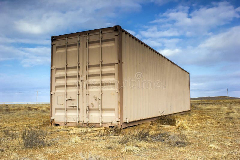 Old container. stock photo. Image of closing, autumn - 63375386
