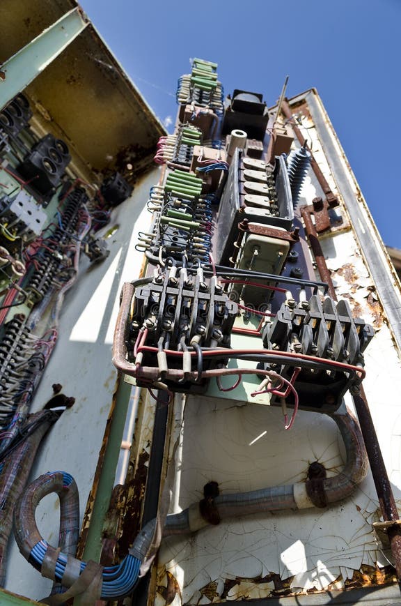 An old control board stock photo. Image of resistor, transformer - 56858844