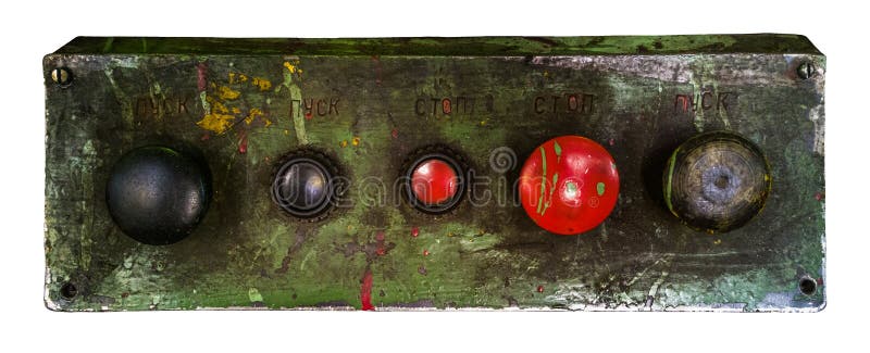 Control Panel of Old Soviet Surface Grinder Machine Stock Image - Image ...