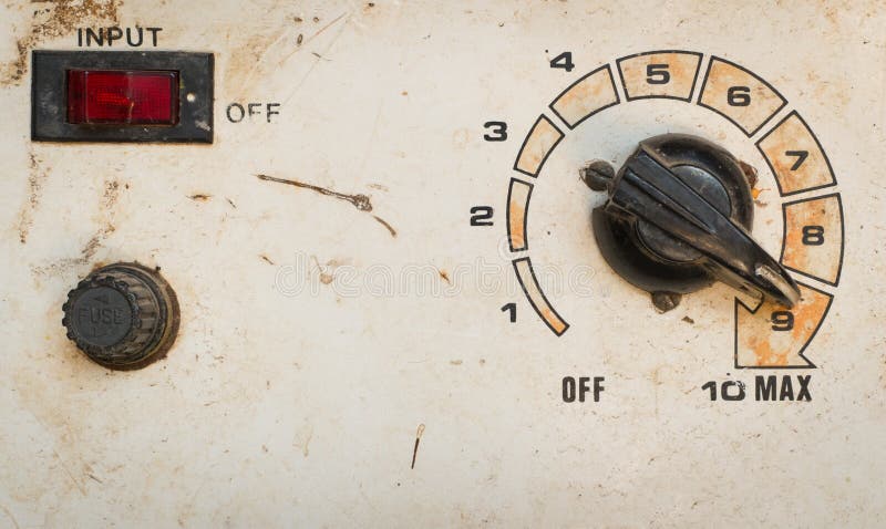 Old control panel button stock photo. Image of vintage - 57509808