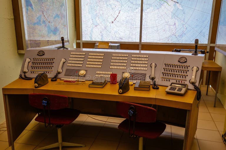 Old Control Panel of Soviet Underground Military Command Post Stock ...