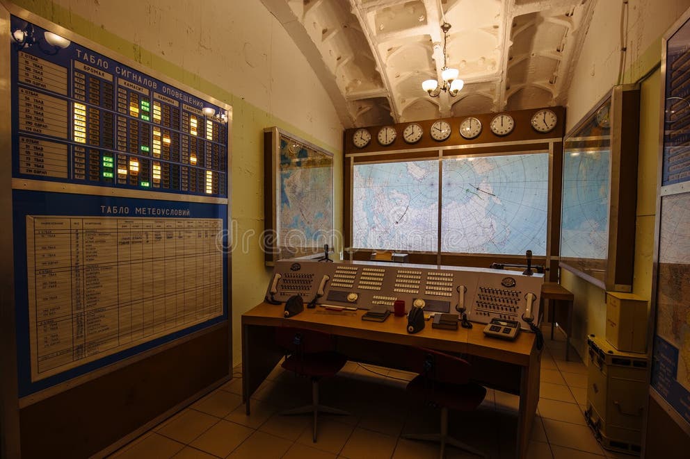 Old Control Panel of Soviet Underground Military Command Post in Bunker ...