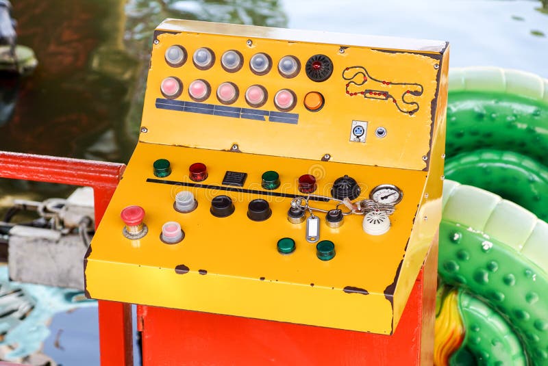 Old Control Panel Texture with Lots of Buttons . Stock Photo - Image of ...