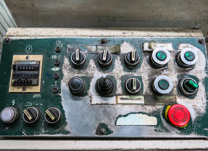 An Old Controller Box Controls the Machine Command. in an Incomplete ...