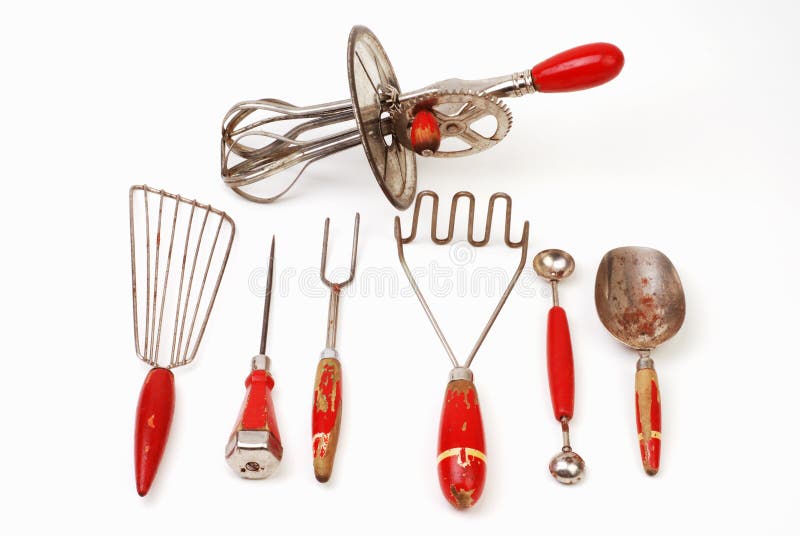 Old Cooking Utensils stock image. Image of tools, white - 3968931