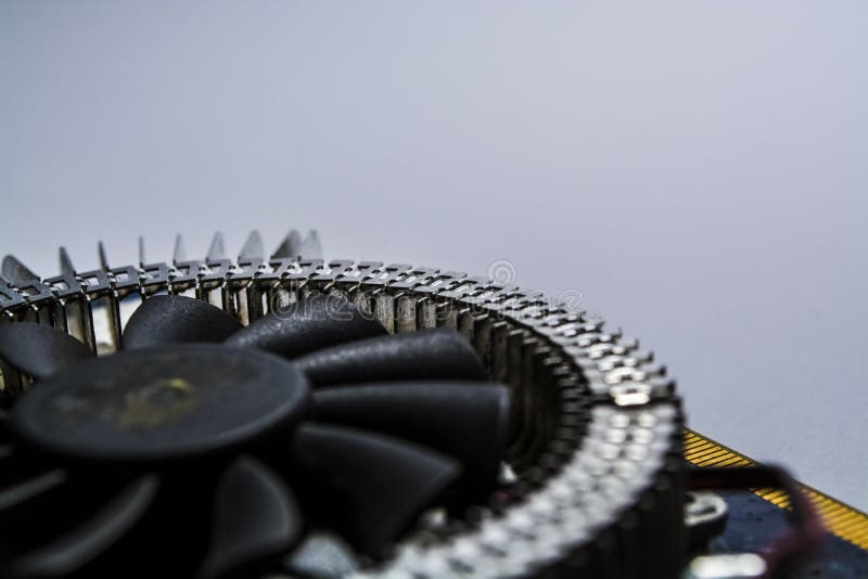 Old Cooler from the Computer. Motherboard of Blue Color. Repair of the ...