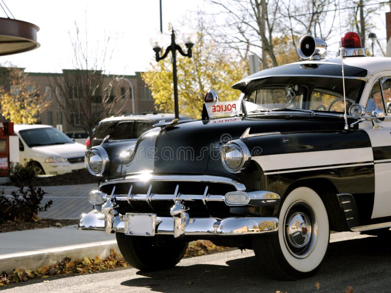 Old cop car stock image. Image of squad, auto, jail, siren - 1462595