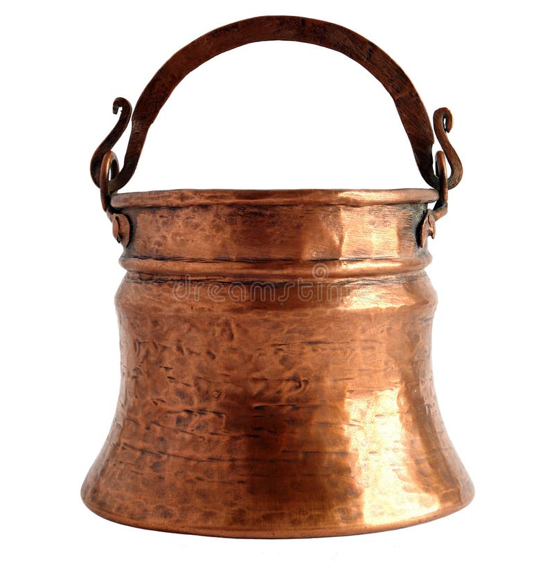 Old copper bucket stock image. Image of equipment, metal - 45759065