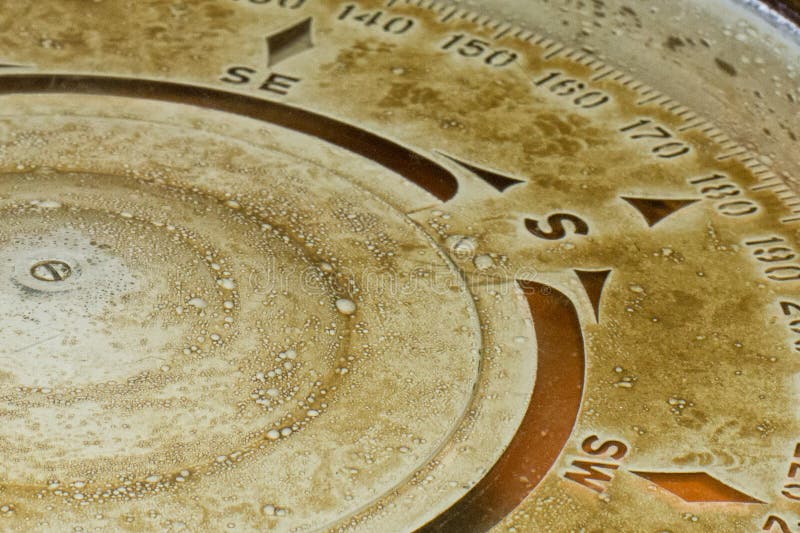 Old Copper Compass stock image. Image of closeup, instrument - 39180169
