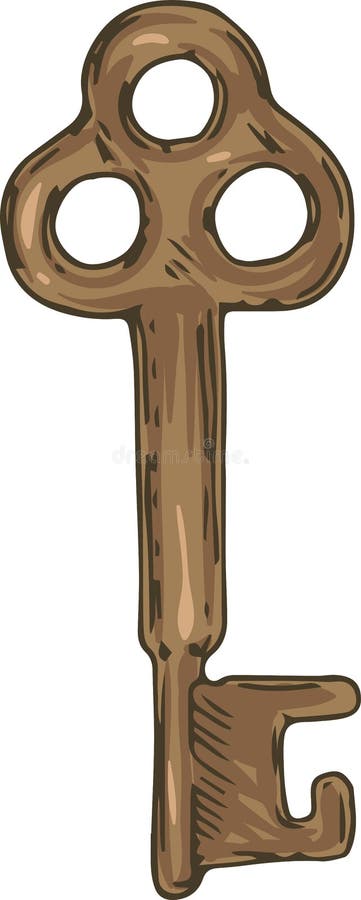 Old Copper Key stock vector. Illustration of locker - 182030231