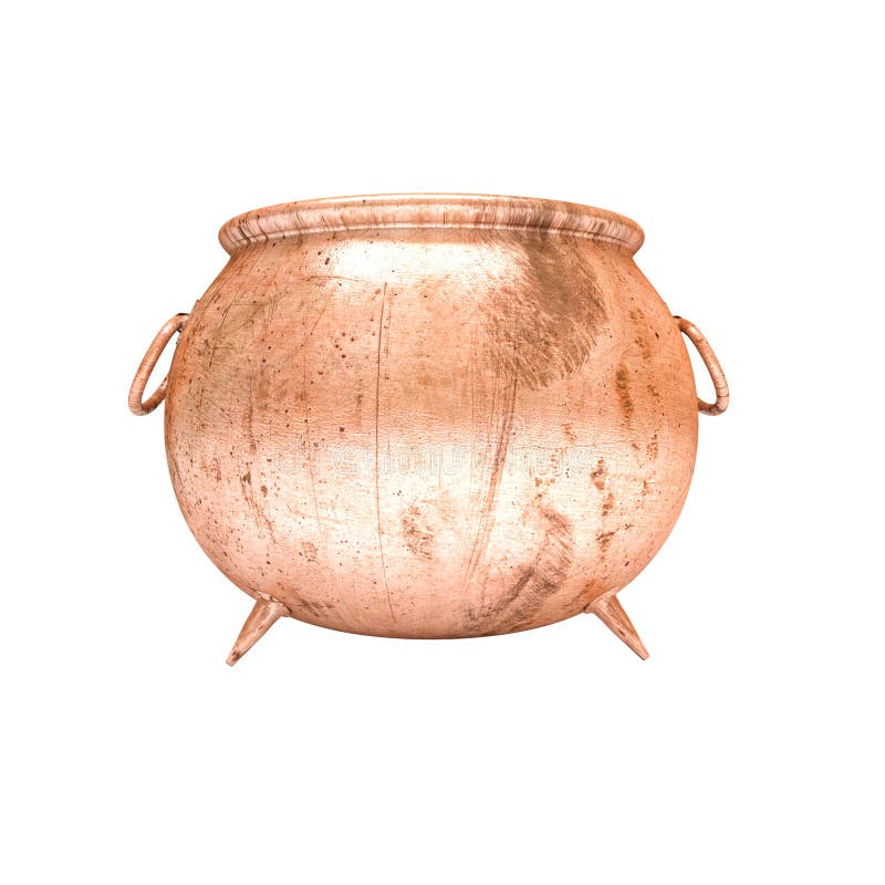 Old copper pot stock illustration. Illustration of vintage - 70897590