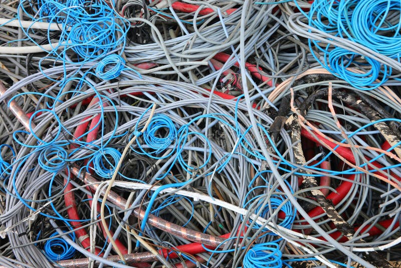 Old Copper and PVC Electrical Cables for Separate Waste Collection and ...